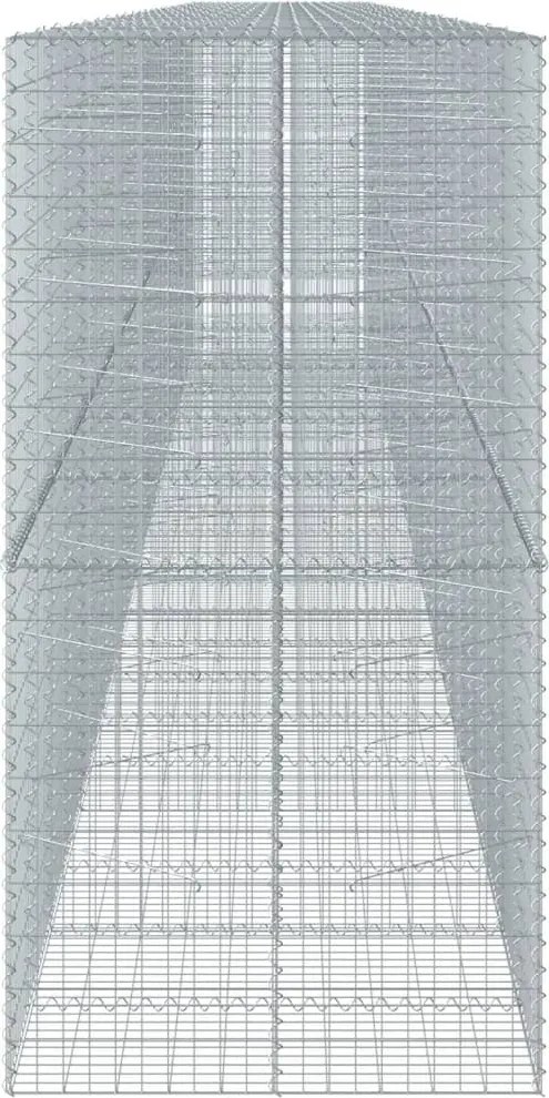 Gabionový koš s víkem 1 200 x 100 x 200 cm pozinkované železo 3295247