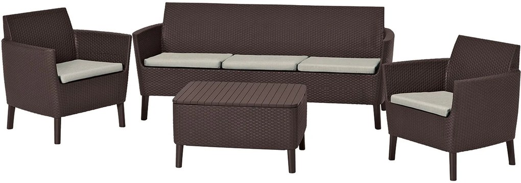 KETER SALEMO 3 SEATER Set zahradní, hnědá/béžová 17205990