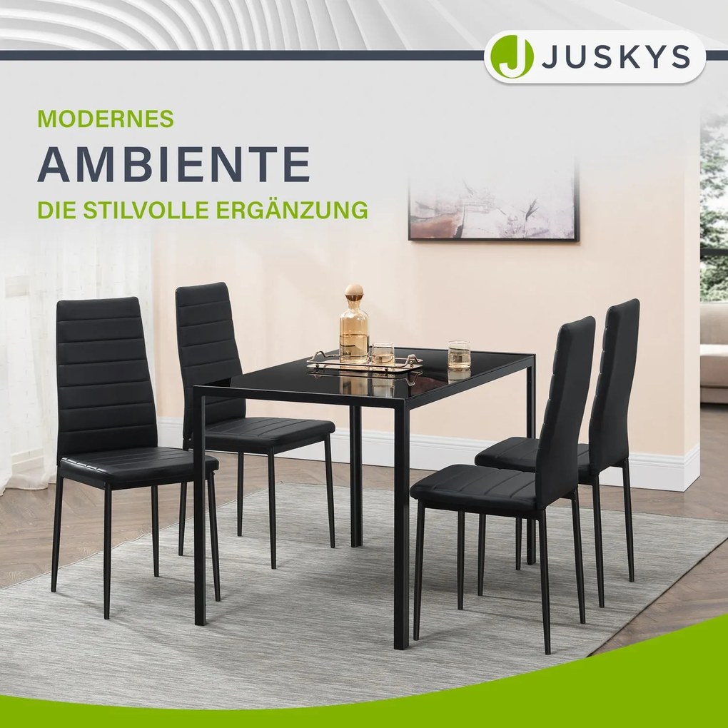 Juskys Jídelní židle Loja Barva: Bílá, Velikost sady: 4 ks
