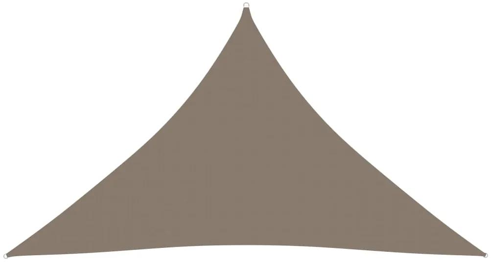 135458 vidaXL Stínící plachta oxfordská látka trojúhelníková 5x5x6 m taupe