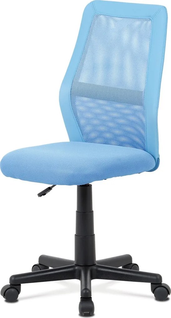 Autronic Kancelářská židle, modrá MESH + ekokůže, výšk. nast., kříž plast černý KA-V101 BLUE