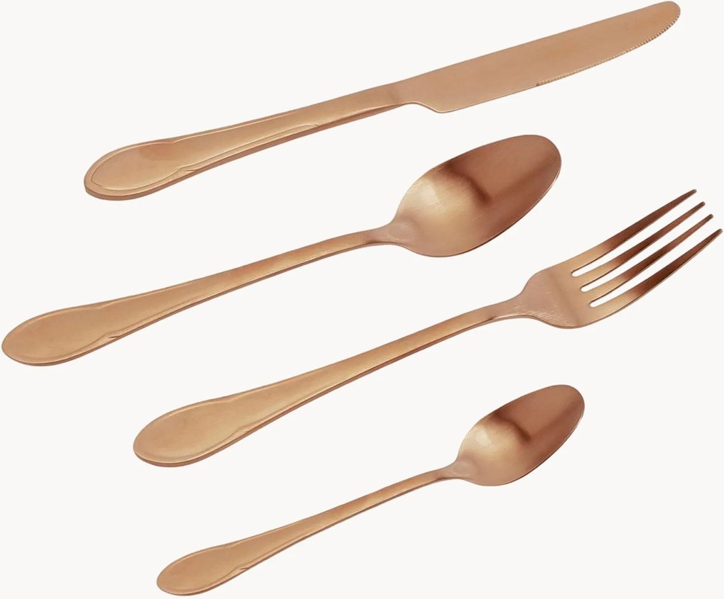 Sada kartáčovaných příborů Cucina, ručně vyrobená, pro 4 osoby, 16 dílů
