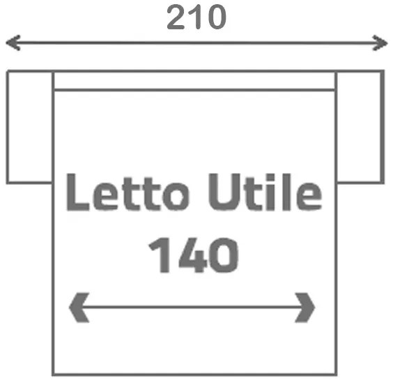 Pohovka AZZURRA br. FIORELLO s rozkladem na každodenní spaní, 140, tm. šedá (jazz 22 graphite)