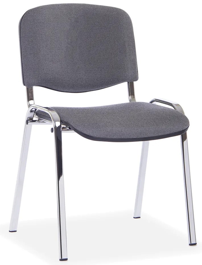 Konferenční židle Viva, chromované nohy, šedá