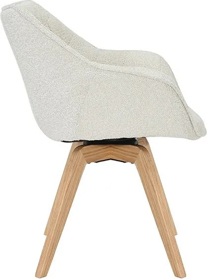 Designová otočná židle Kiara béžová