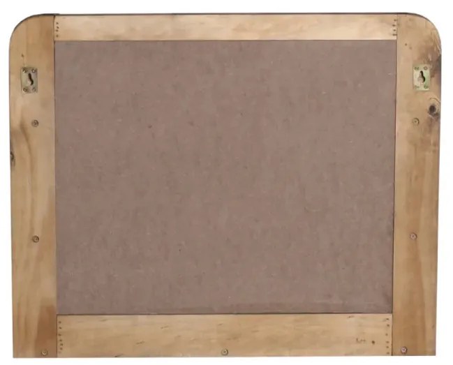 furniture-nabytek.cz - Masivní koupelnové zrcadlo Dingora z recyklované borovice, lakované, přírodní/šedá – 67×55 cm