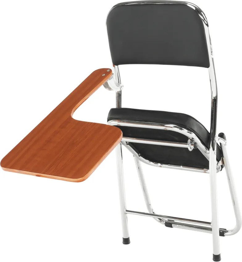 Židle s deskou na psaní, černá/přírodní, TEKER