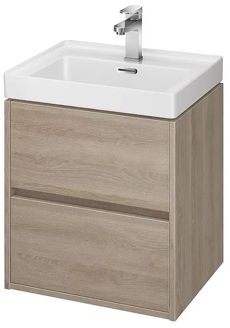 Cersanit Crea, závěsná skříňka s umyvadlem 50cm, set B113, dub, S801-287