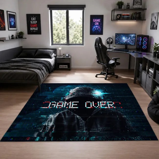 Protiskluzový herní koberec Game Over