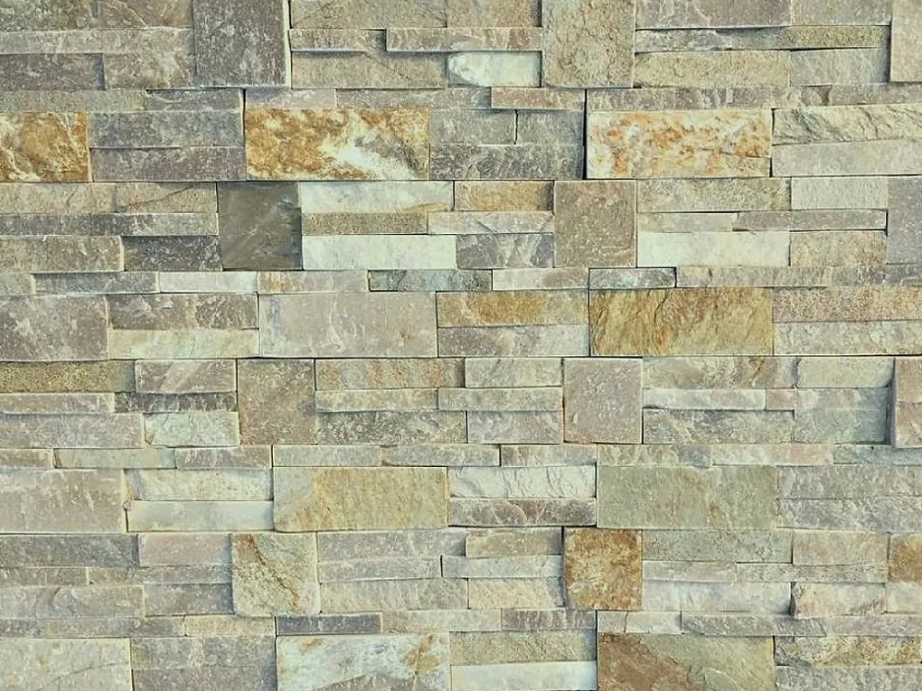 Kamenný obklad VIPSTONE Kvarcit světlý 35x18cm cena za balení