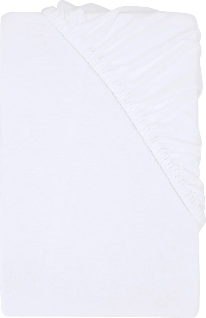 Livarno® Žerzejové napínací prostěradlo s podílem lnu, 90–100 x 200 cm (bílá)