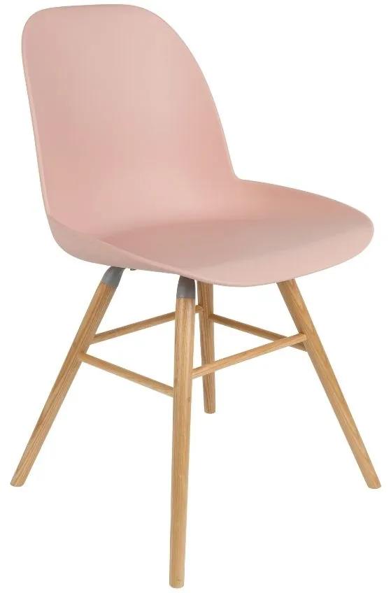 OnaDnes -20% Růžová plastová jídelní židle ZUIVER ALBERT KUIP