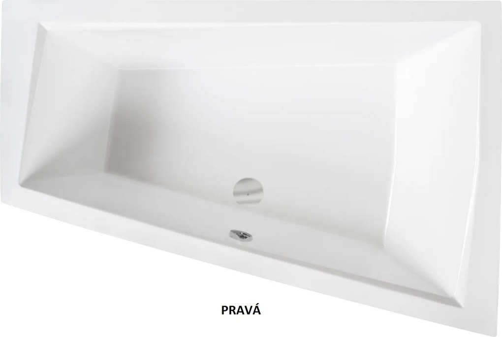 Besco INTIMA DUO SLIM 170 x 125 cm VANINTID17SLIML+OLVPINOZSTELID vana vč. nožiček levá