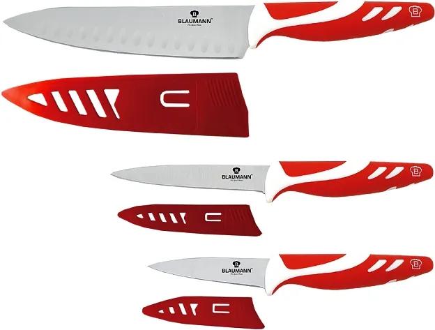 BLAUMANN Sada nožů Blaumann s nepřilnavým povrchem 3 ks červená BL-5027