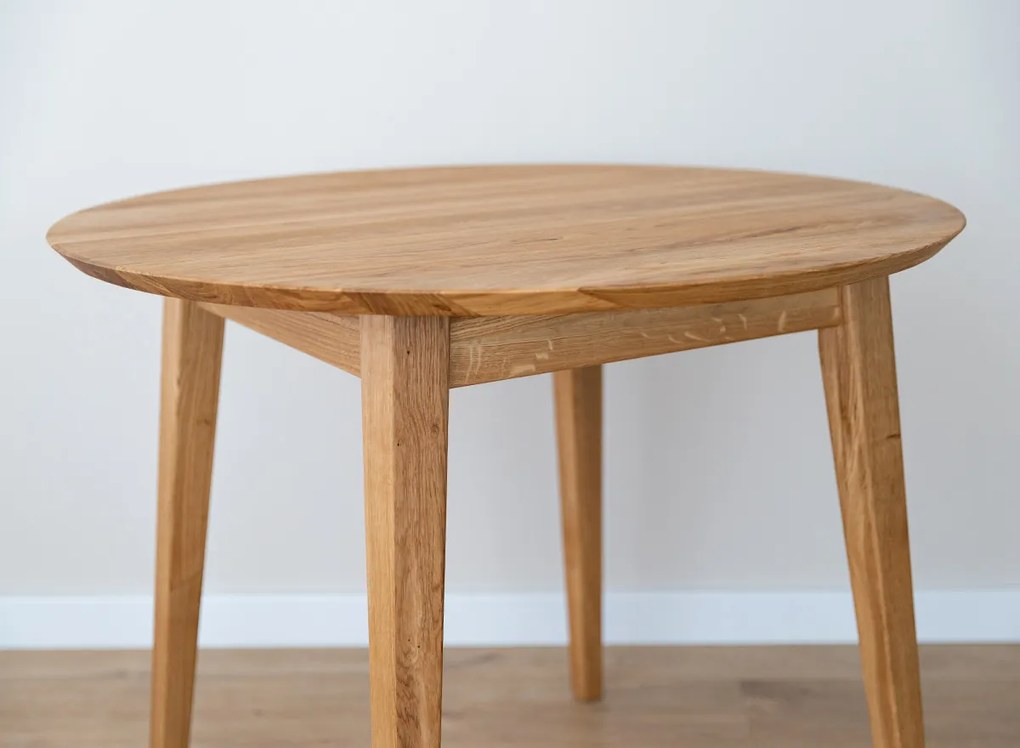 Massivo.cz Jídelní stůl Orbetello 90 cm, kulatý, dub, masiv