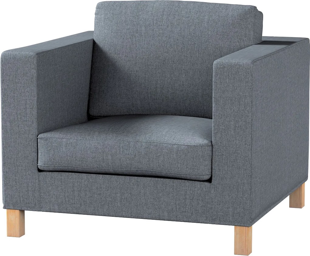 Potah na křesko IKEA Karlanda, krátký barva šedá látka pletený vzor