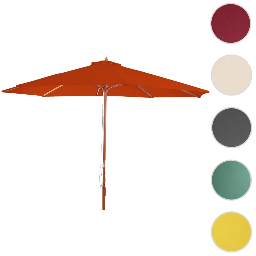 Slunečník Florida Ø 3,5m - polyester/dřevo 7kg - krémová