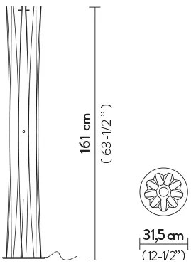 Slamp Stojací lampa BACH XL Barva: Bílá