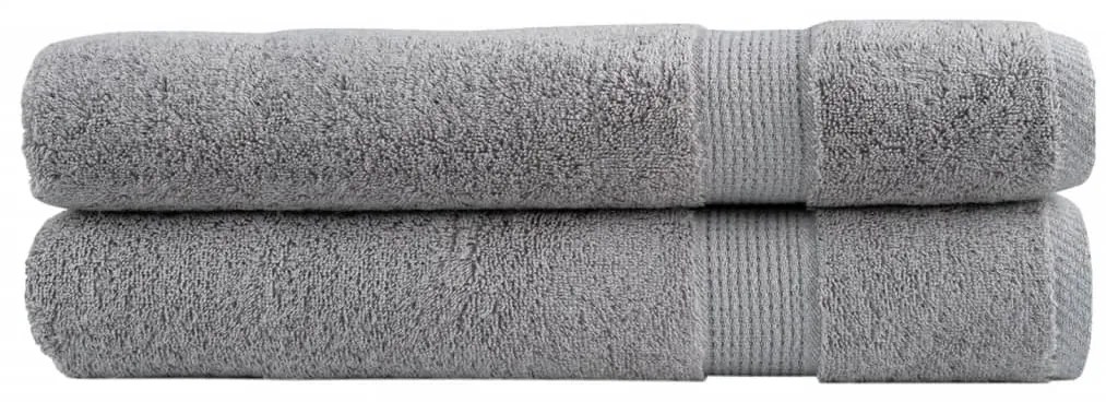 Prémiové ručníky SOLUND 2 ks šedé 100x200 cm 600 g/m² 137317