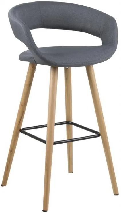 Barová židle Garry 98 cm, látka, tmavě šedá