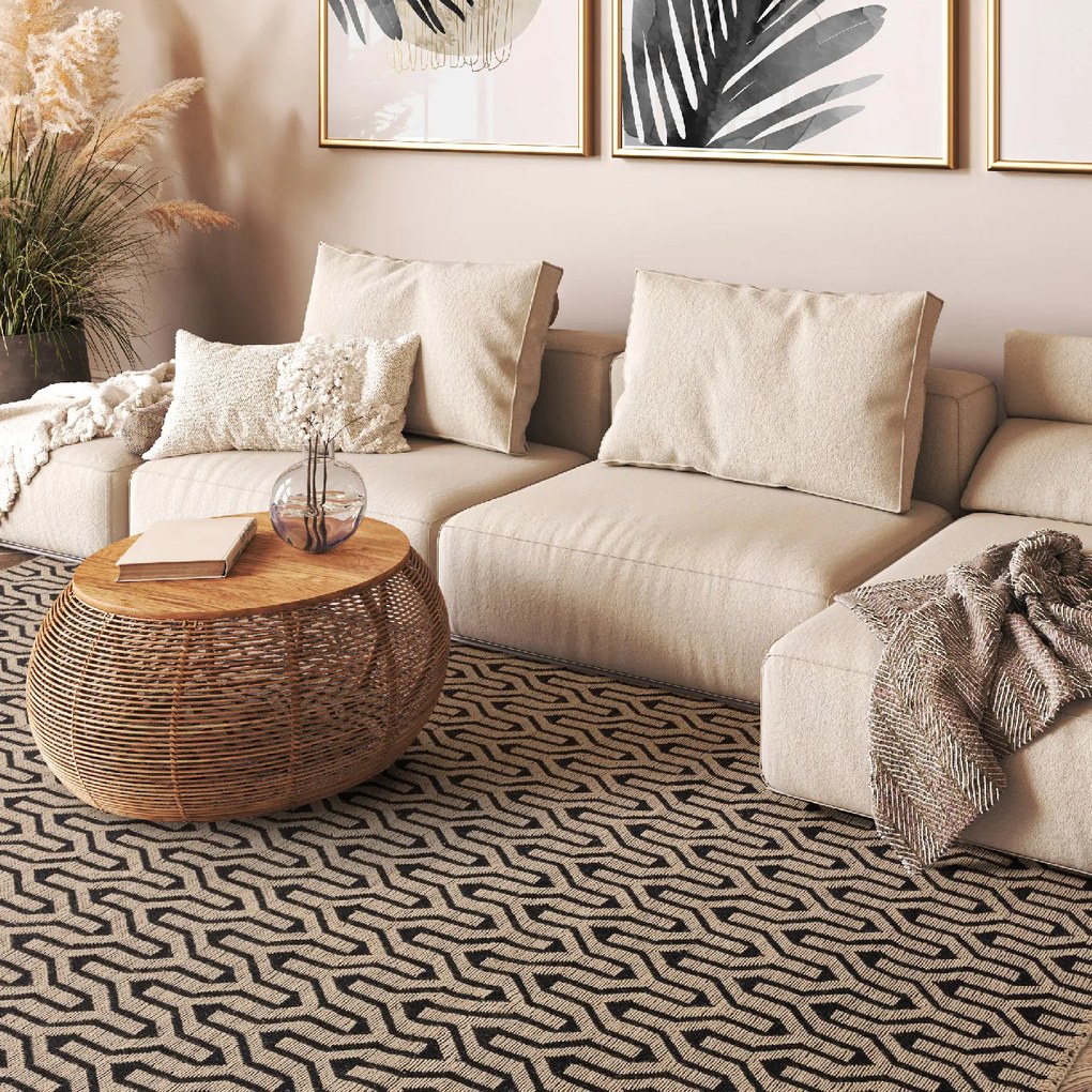 Tribeca Design Kusový koberec Radio Black Lattice Rozměry: 200x290 cm