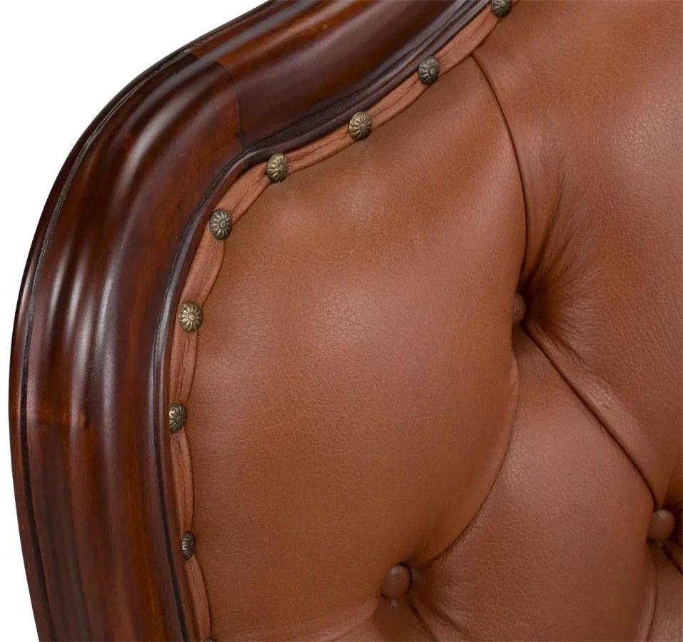 furniture-nabytek.cz - Masivní kancelářské křeslo Camford II z mahagonu, lakované, hnědé