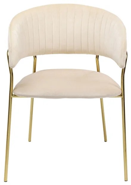  Krémová polstrovaná židle s područkami Belle / set 2 ks KARE DESIGN