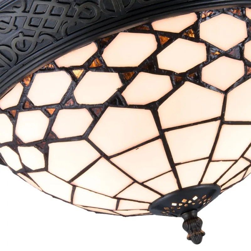 Stropní svítidlo Tiffany Roof - Ø 38*19 cm / E14/Max. 2x40 Watt – 38x19 cm