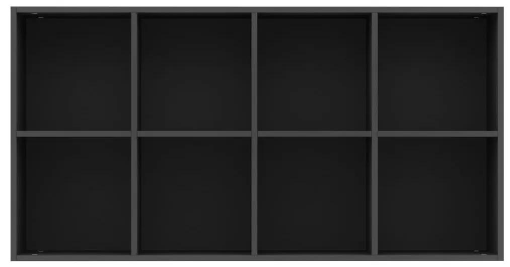 vidaXL Knihovna/příborník černá 66 x 30 x 130 cm dřevotříska