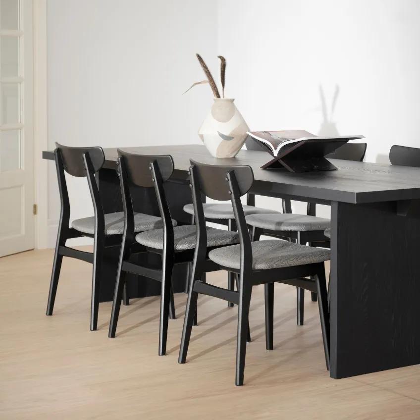 Černý dřevěný jídelní stůl ROWICO EMMETT 240 x 95 cm