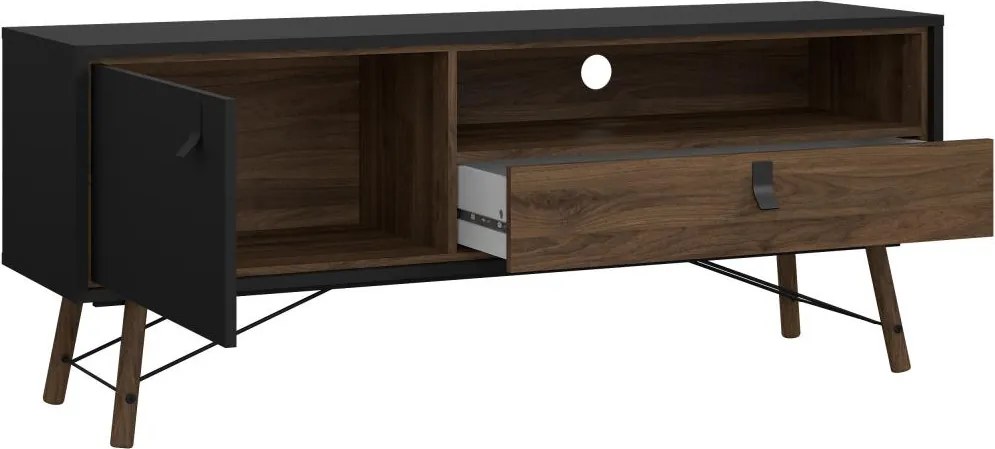 FALCO TV stolek Rain černý MAT/ořech