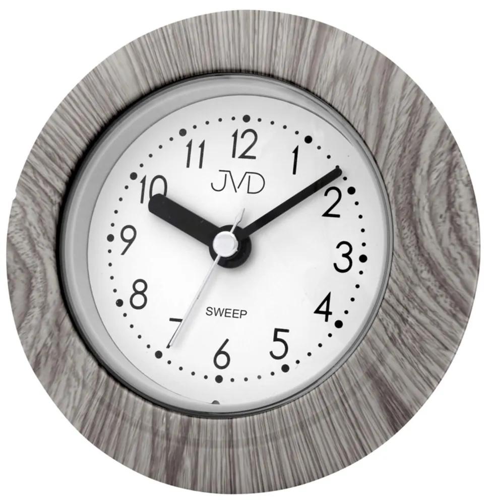 JVD SH33.4 - Malé vlhkotěsné hodiny s imitací dřeva