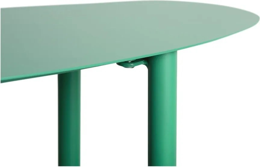 Zelený kovový konzolový stolek 28x90 cm Cool Retro – Leitmotiv