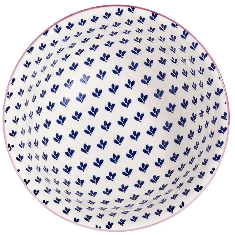 ORNAMENTS Miska 520 ml - modrá/bílá
