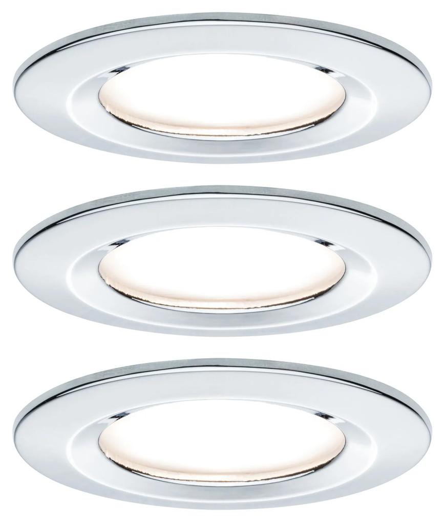 Zapuštěné světlo PAULMANN Vestavné svítidlo LED Nova kruhové 3x6,5W GU10 chrom nevýklopné 934.45 P 93445 93445