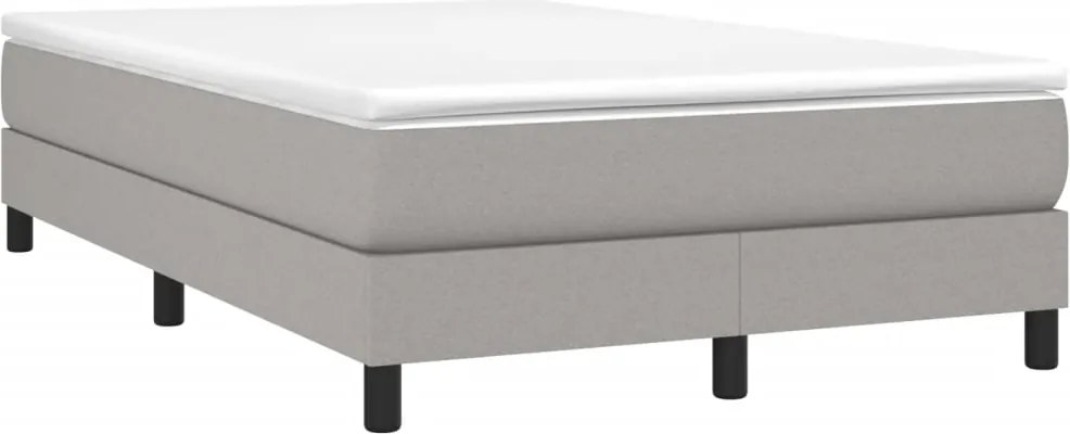 Box spring postel s matrací světle šedá 120x190 cm textil 3269657