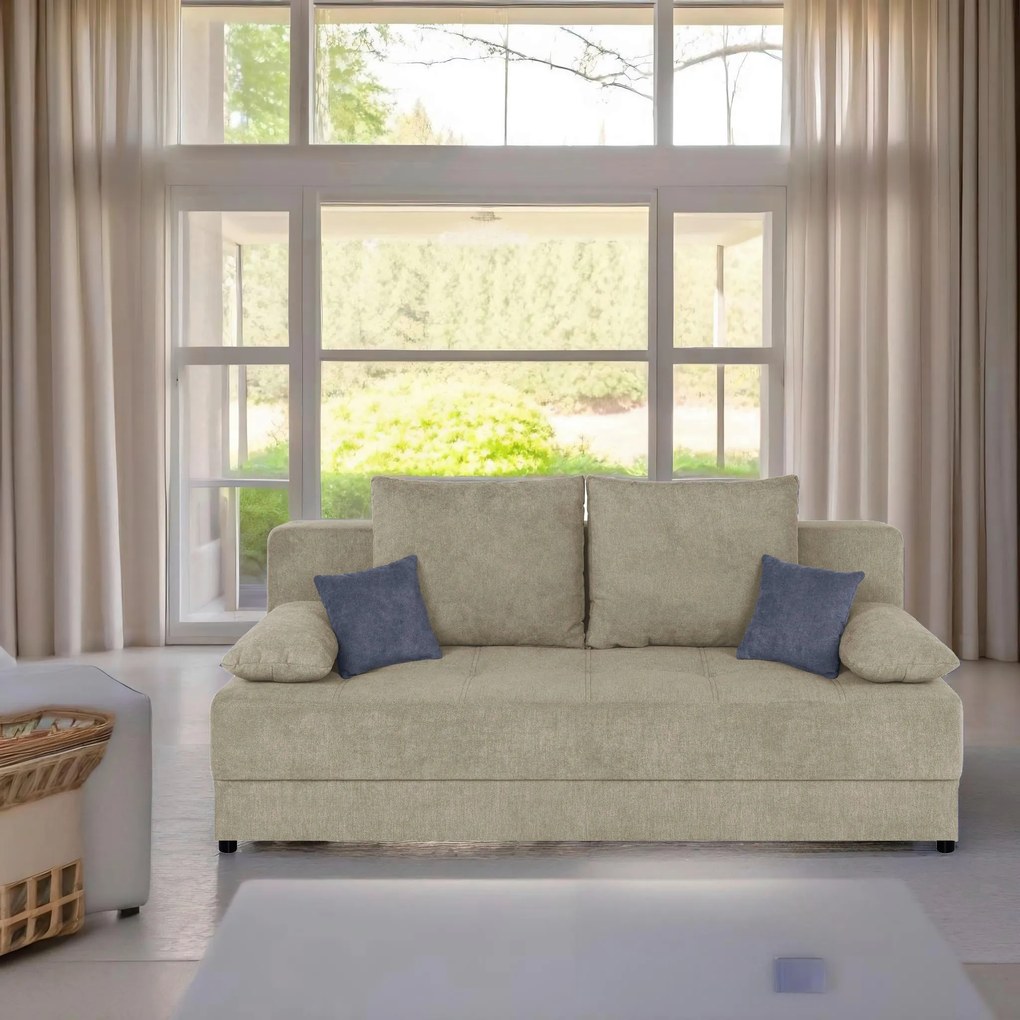 XXXLutz ROZKLÁDACÍ POHOVKA, textil, kompozitní dřevo, béžová P & B - Rozkládací pohovky - 000044002702