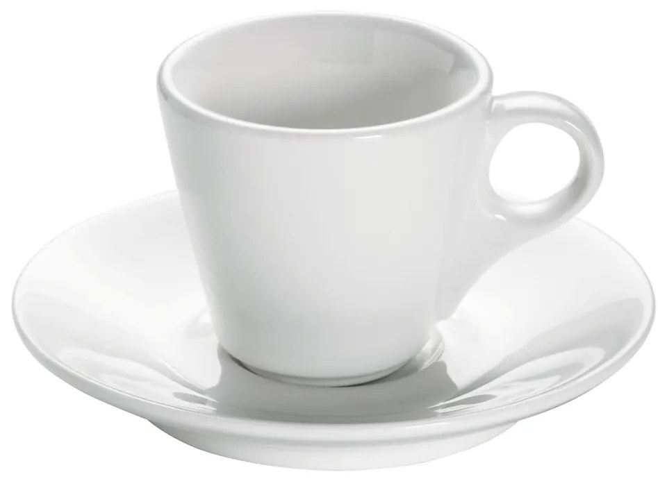 Bílý porcelánový hrnek s podšálkem Maxwell & Williams Basic Espresso, 70 ml