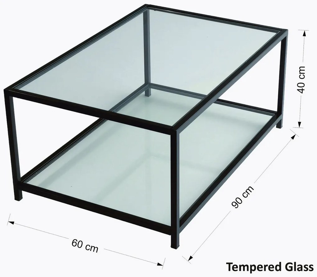 Designový konferenční stolek Kainoa II 90 cm černý