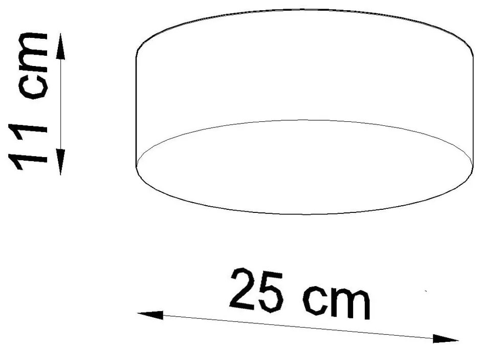 Černé stropní svítidlo Sollux Atis