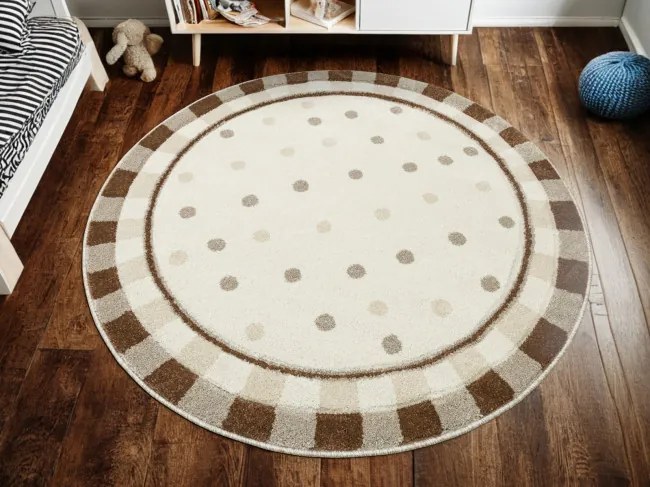 Koberec Tanami Kids C5726A krémový / béžový kruh