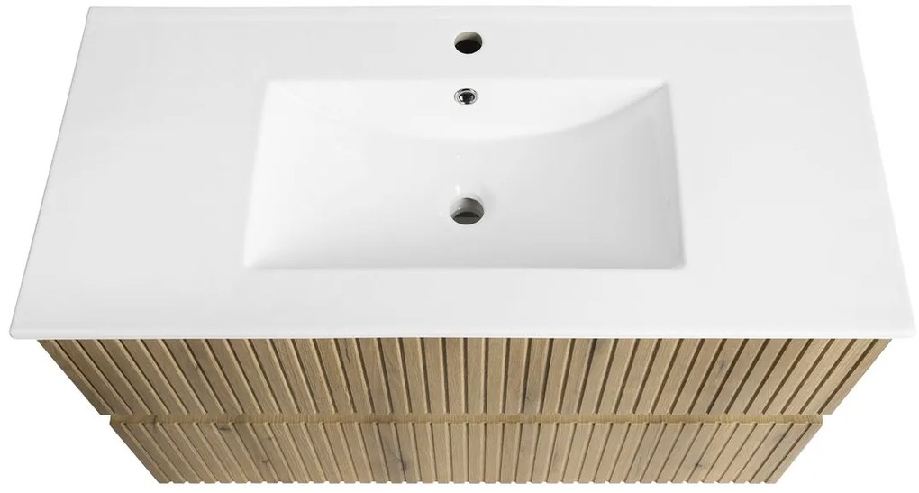 Aqualine Aqualine, PANEDA STRIP umyvadlová skříňka 99,5x55x45,2cm, dub emporio, PN310