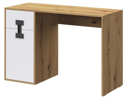 Psací stůl Tikrote 120 TE10, Barva: dub artisan / bíly lesk