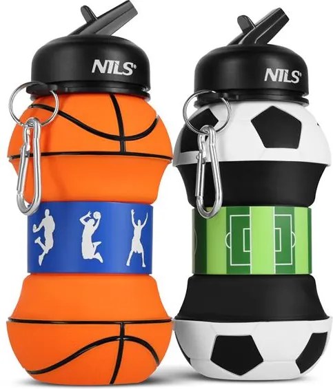 NC4104 FOTBAL SILIKONOVÁ SKLÁDACÍ LÁHEV 550ML NILS CAMP
