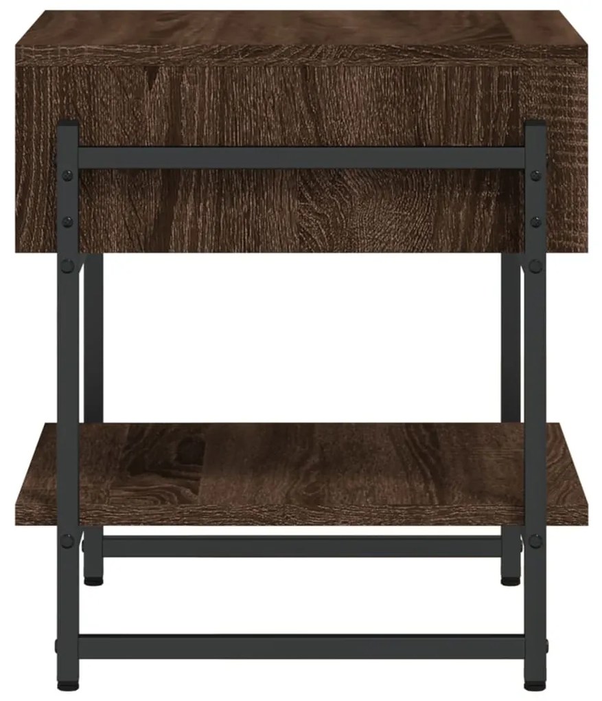 Konferenční stolek hnědý dub 40 x 40 x 45 cm kompozitní dřevo - Default Title