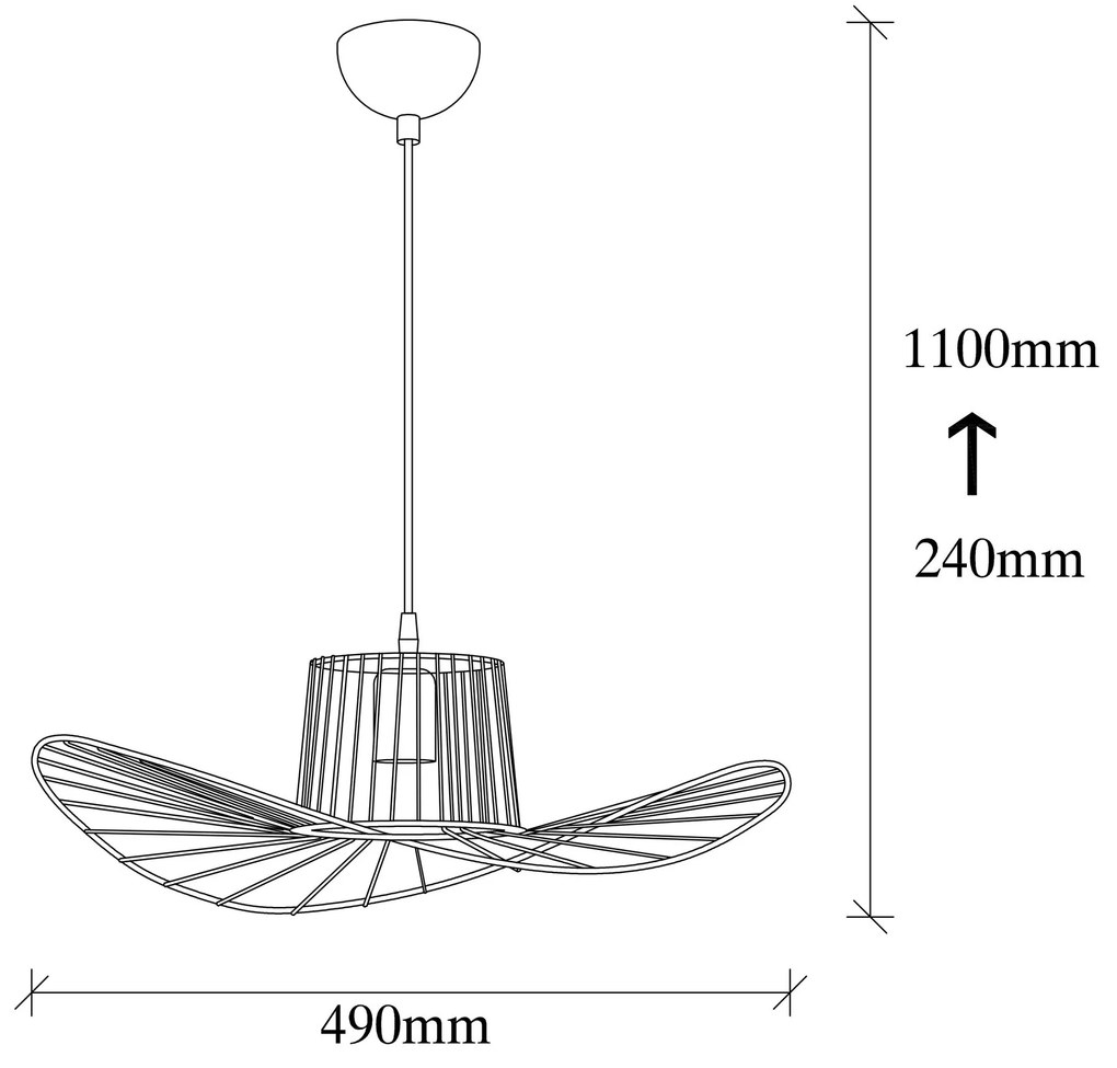 OPVIQ Závěsné světlo TEL klobouk 49 cm 892OPV1721