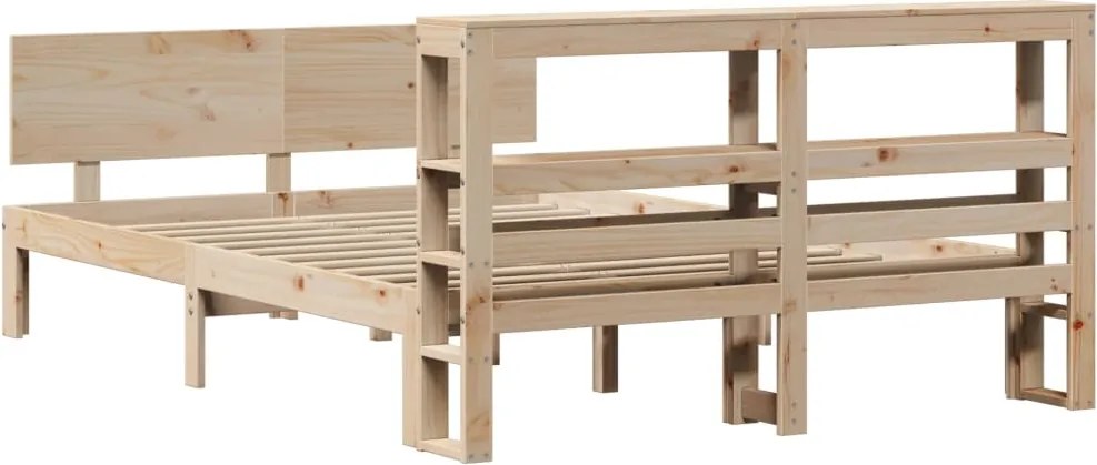Rám postele s čelem 140 x 190 cm masivní borovice 3306078