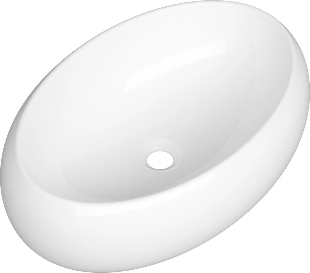 Gamma Figa, umyvadlo na desku 610x415x155 mm, bílá lesklá, GMA-UC-FIGA
