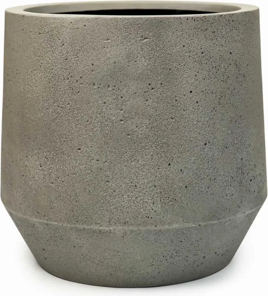 Designový květináč NEXORA, sklolaminát, 41x38 cm, šedý