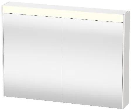 Duravit Brioso - Zrcadlová skříňka 760x820x148 mm, 2 dvířka, lesklá bílá BR7102022221000